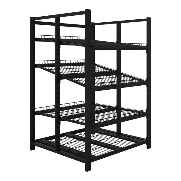 Wanzl 36" x 24" x 78" 4-Shelf Beer Cave Cooler Starter Shelving Unit