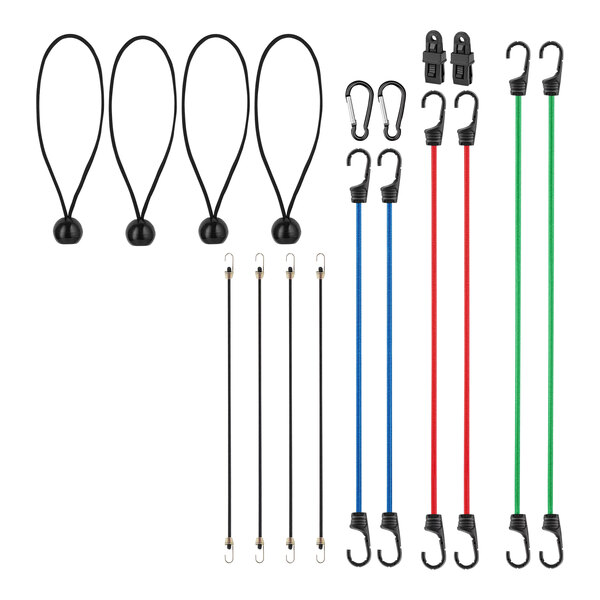 Xpose Safety 18-Piece Assorted Heavy-Duty Elastic Outdoor Bungee Cord ...