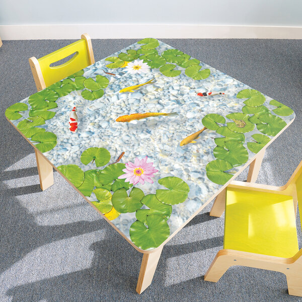 Whitney Brothers Nature View WB0541 35" x 35" x 20" Square Wood Pond Table