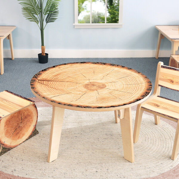 Whitney Brothers Nature View 35" x 18" Round Live Edge Wood Table