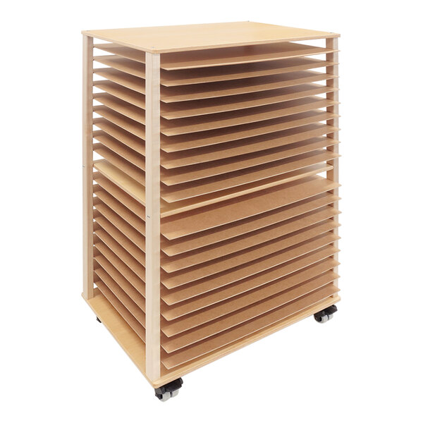 Whitney Brothers 27 1/2" x 19 1/2" x 48" Mobile Wood Art Drying Rack