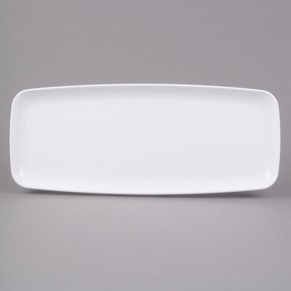 Sabert Mozaik 22" x 9" White Rectangular Polypropylene Platter ...