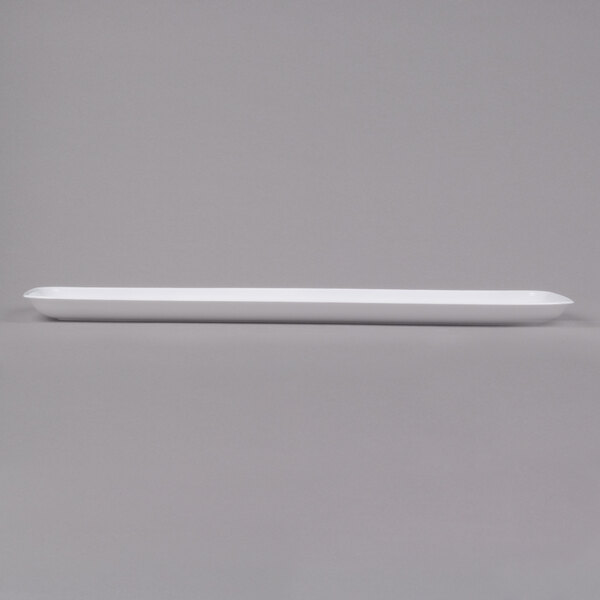 Sabert Mozaik 22" x 9" White Rectangular Polypropylene Platter ...