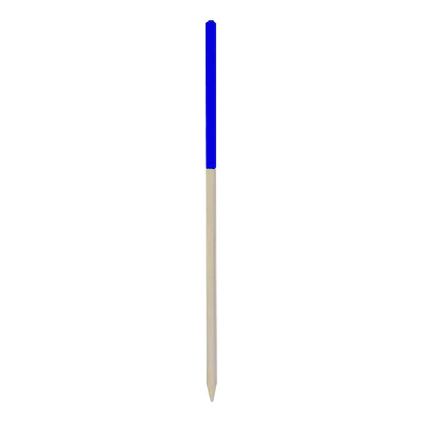 Pick On Us 3 1/2" Blue Color-Tip Bamboo Food / Cocktail Pick - 100/Case