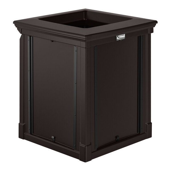 Suncast RMCC3502 35 Gallon Java Outdoor Waste Container with Open Top ...
