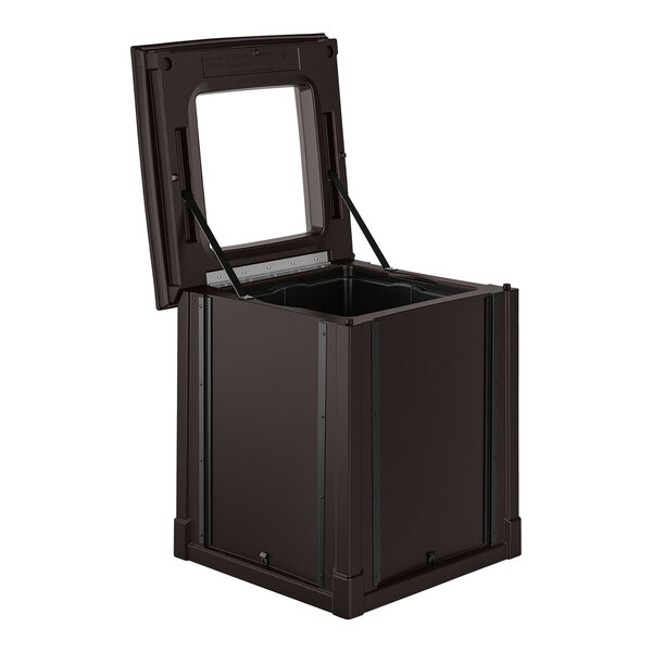 Suncast RMCC3502 35 Gallon Java Outdoor Waste Container with Open Top ...