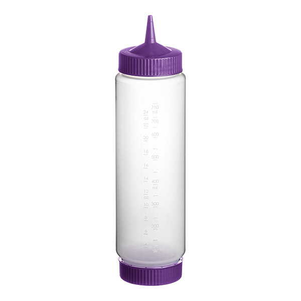 Vollrath Traex® 24 oz. Clear FIFO Squeeze Dispenser with Purple Single ...