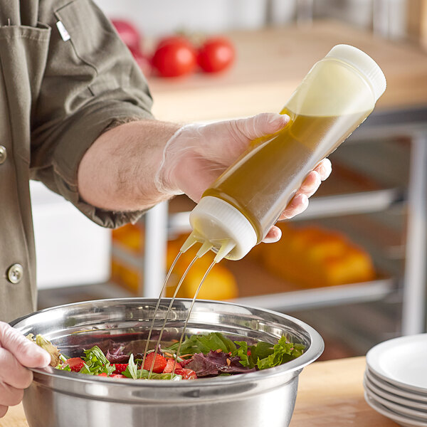 Vollrath Traex® 24 oz. Clear FIFO Squeeze Dispenser with Clear Tri Tip ...