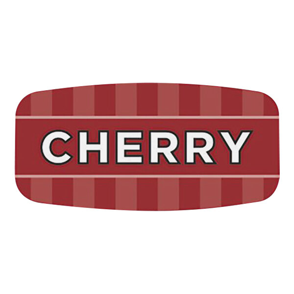 Bollin 5/8" x 1 1/4" Rectangular Permanent Cherry Bakery Label - 1,000/Roll