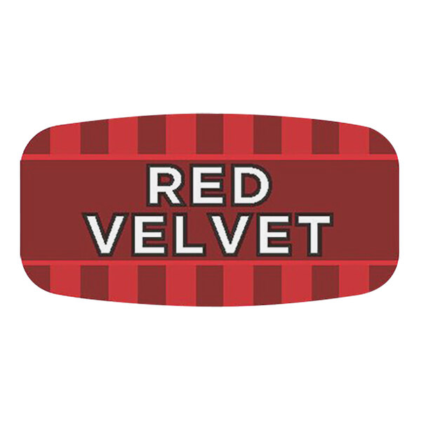 Bollin 5/8" x 1 1/4" Rectangular Permanent Red Velvet Bakery Label ...