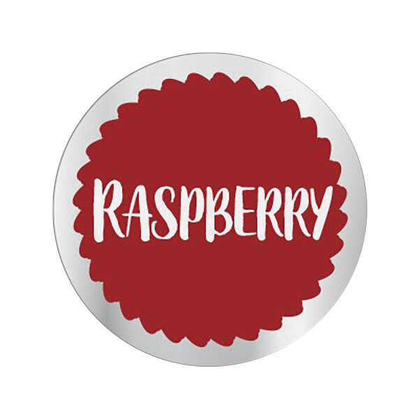 Bollin 1" Round Permanent Raspberry Bakery Label - 1,000/Roll