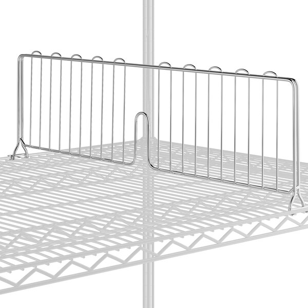 Lavex Pro 8" x 30" NSF Chrome Heavy-Duty Wire Shelf Divider