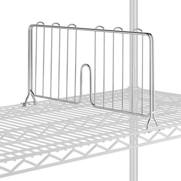 Lavex Pro 8" x 18" NSF Chrome Heavy-Duty Wire Shelf Divider