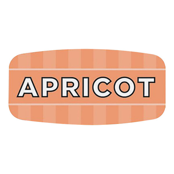 Bollin 5/8" x 1 1/4" Rectangular Permanent Apricot Bakery Label - 1,000/Roll