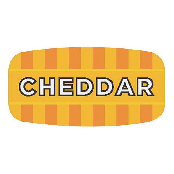 Bollin 5/8" x 1 1/4" Rectangular Permanent Cheddar Bakery Label - 1,000 ...