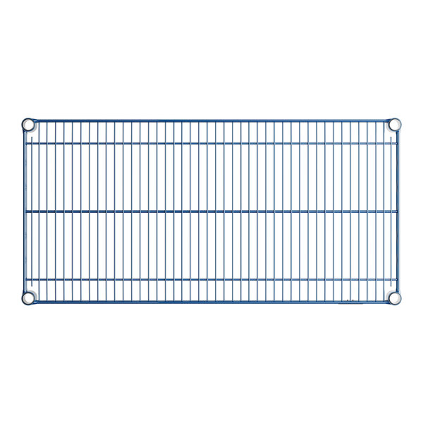 Lavex Pro 18" x 36" NSF Blue Epoxy Heavy-Duty Wire Shelf with ...