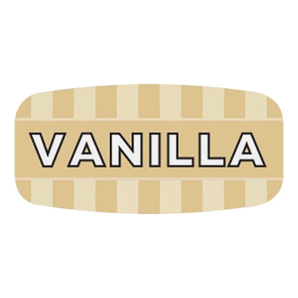 Bollin 5/8" x 1 1/4" Rectangular Permanent Vanilla Bakery Label - 1,000 ...