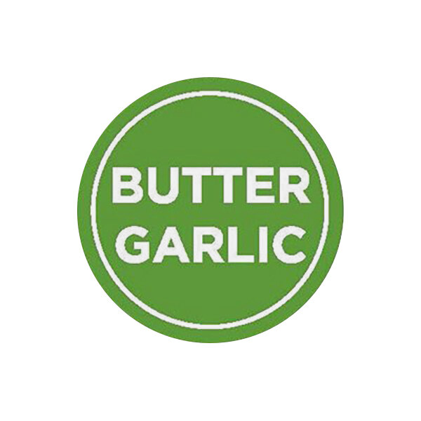 Bollin 1" Round Permanent Butter Garlic Food Label - 1,000/Roll
