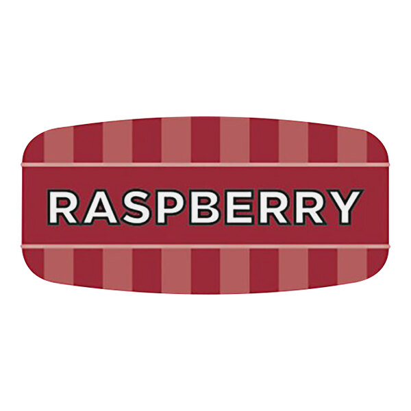 Bollin 5/8" x 1 1/4" Rectangular Permanent Raspberry Bakery Label ...