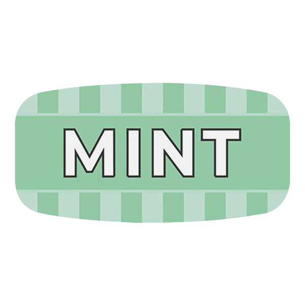 Bollin 5/8" x 1 1/4" Rectangular Permanent Mint Bakery Label - 1,000/Roll