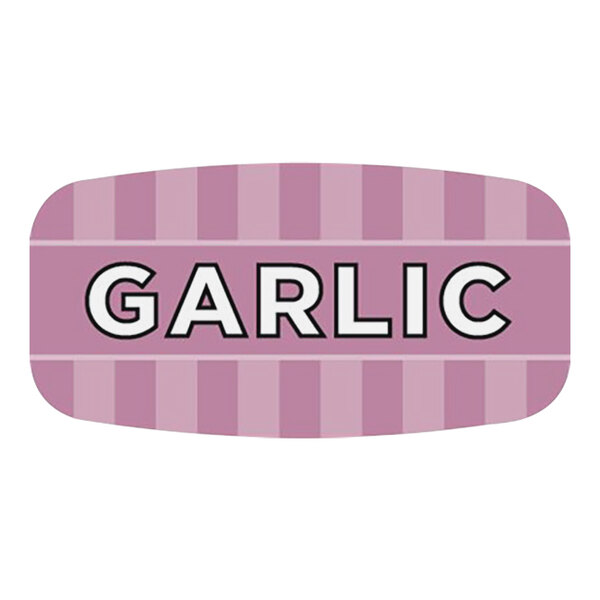 Bollin 5/8" x 1 1/4" Rectangular Permanent Garlic Bakery Label - 1,000/Roll