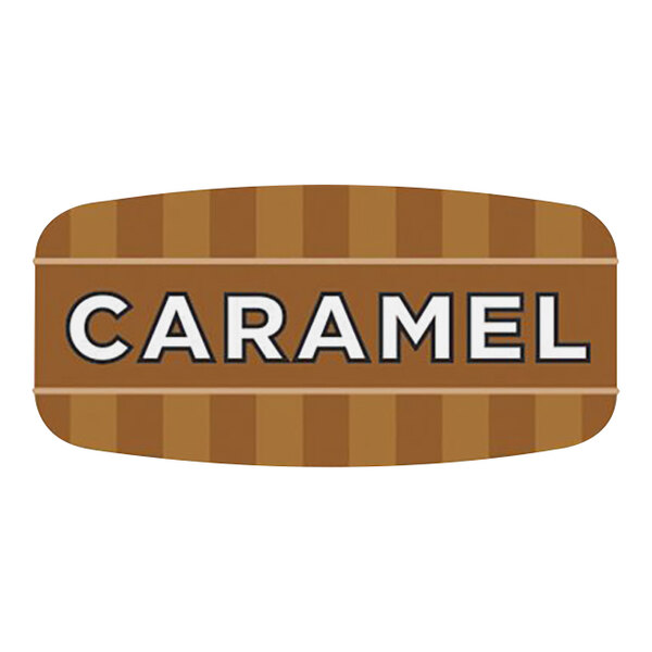 Bollin 5/8" x 1 1/4" Rectangular Permanent Caramel Bakery Label - 1,000 ...