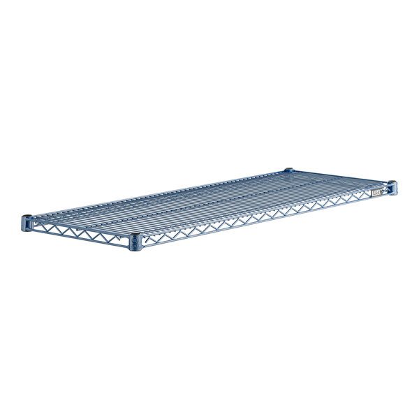 Lavex Pro 18" x 48" NSF Blue Epoxy Heavy-Duty Wire Shelf with ...