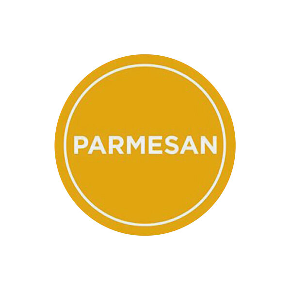 Bollin 1" Round Permanent Parmesan Food Label - 1,000/Roll