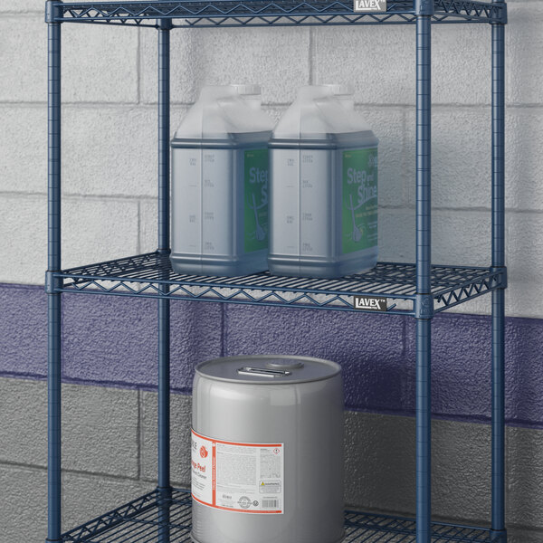 Lavex Pro 18" x 30" NSF Blue Epoxy Heavy-Duty Wire Shelf with ...