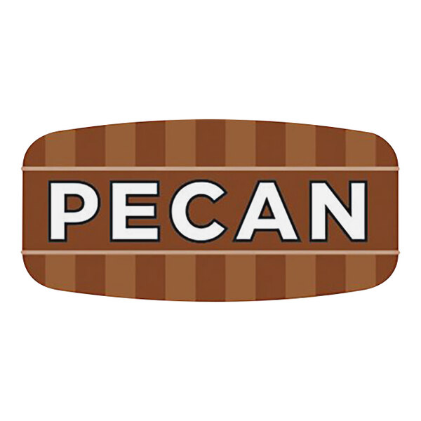 Bollin 5/8" x 1 1/4" Rectangular Permanent Pecan Bakery Label - 1,000/Roll