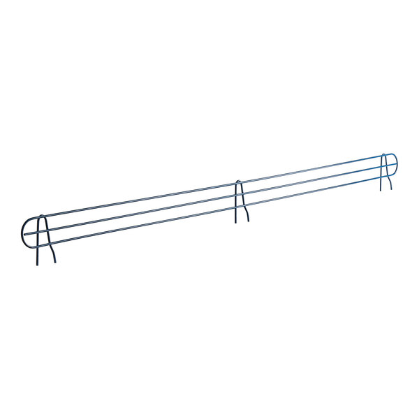 Lavex Pro 72" x 4" NSF Blue Epoxy Heavy-Duty Wire Shelf Ledge with ...