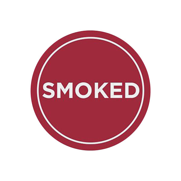 Bollin 1" Round Permanent Smoked Food Label - 1,000/Roll