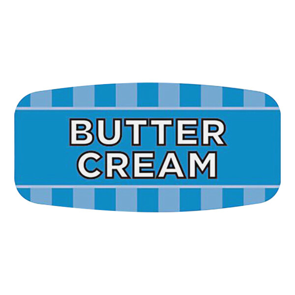 Bollin 5/8" x 1 1/4" Rectangular Permanent Butter Cream Bakery Label ...