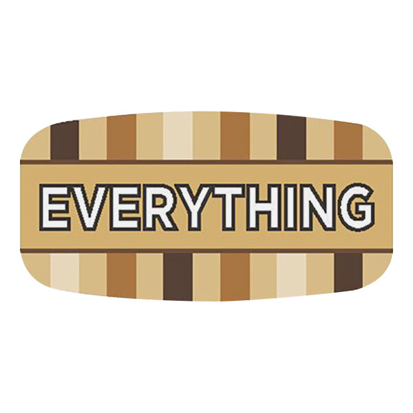 Bollin 5/8" x 1 1/4" Rectangular Permanent Everything Bakery Label ...