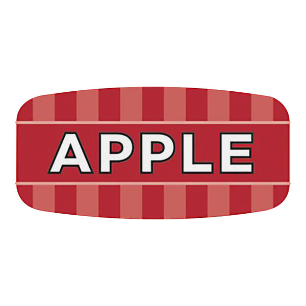 Bollin 5/8" x 1 1/4" Rectangular Permanent Apple Bakery Label - 1,000/Roll