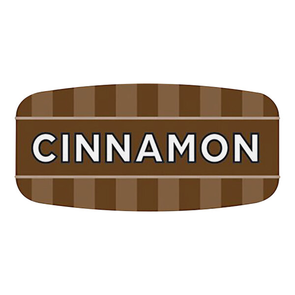 Bollin 5/8" x 1 1/4" Rectangular Permanent Cinnamon Bakery Label ...
