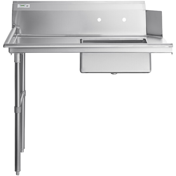 Regency 16 Gauge 4' Soiled / Dirty Dish Table - Right Drainboard
