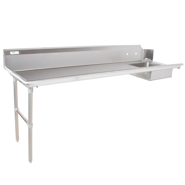 Regency 16 Gauge 8' Soiled / Dirty Dish Table - Right Drainboard