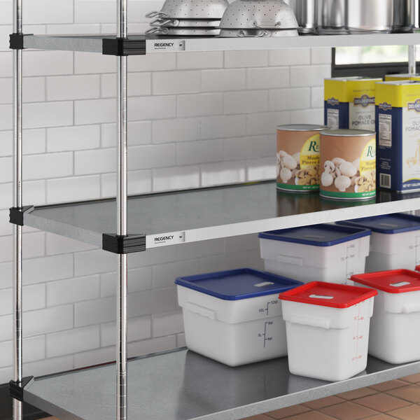 Regency 21" x 60" NSF Galvanized Steel Solid Shelf