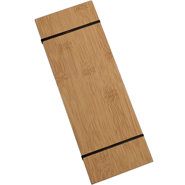 American Metalcraft BBR12 4 1/2" x 12 1/2" Bamboo Wood Rubberband Menu ...