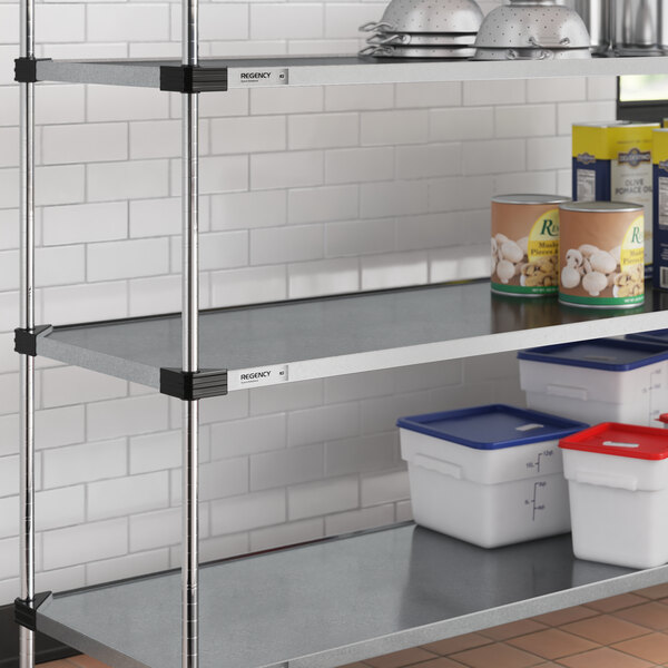 Regency 21" x 72" NSF Galvanized Steel Solid Shelf