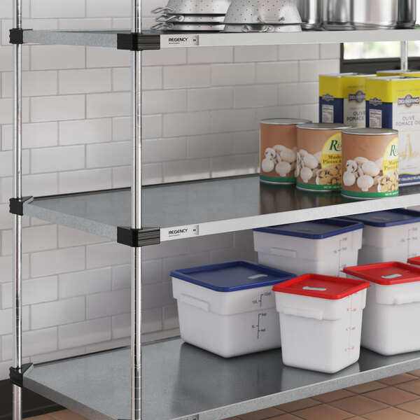 Regency 24" x 60" NSF Galvanized Steel Solid Shelf