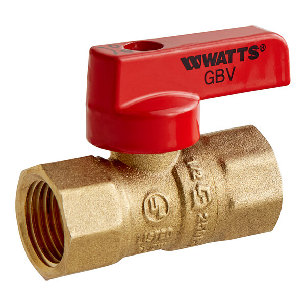 Watts 0545003 GBV 1/2" FNPT Brass Gas Ball Valve