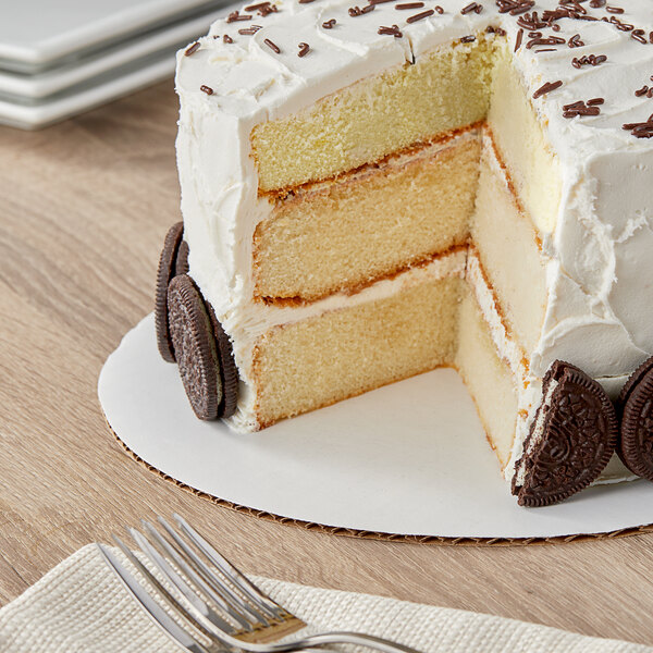 Wilton 10'' Corrugated White Cake Circle - 12/Pack