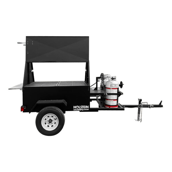 Holstein Manufacturing 6040C 60" Towable Charcoal Grill with Flip-Up ...