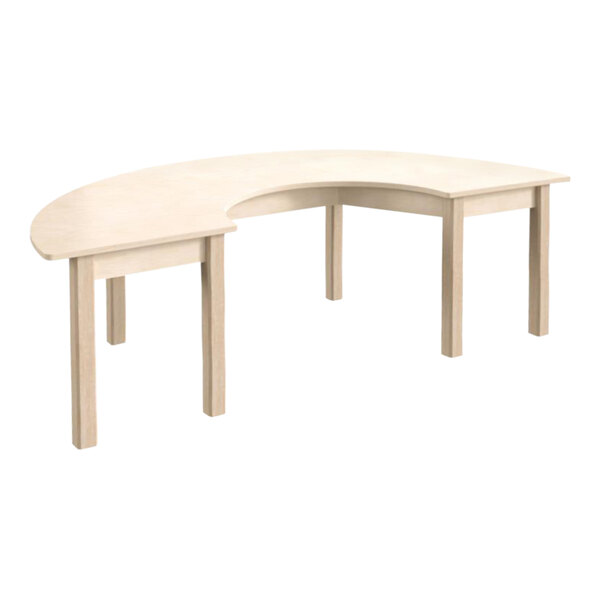 Flash Furniture Bright Beginnings 18" Half Circle Wooden Preschool ...