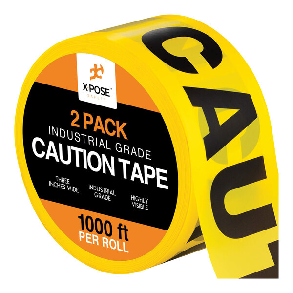 Xpose Safety 3" x 1000' Yellow / Black Industrial Grade "Caution ...