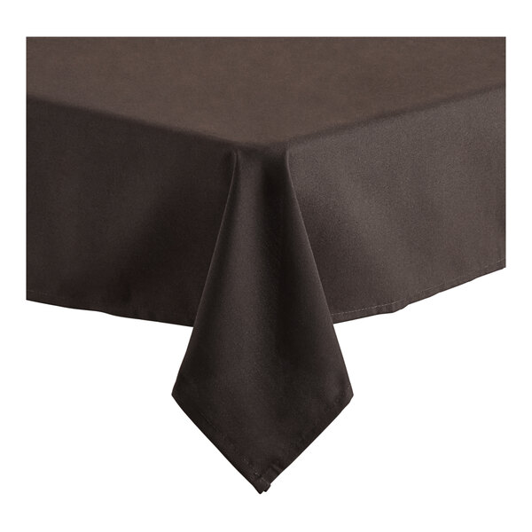 Oxford 42" x 42" Square Chocolate Brown 100% Spun Polyester Hemmed ...