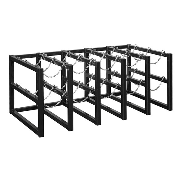 Justrite 70" x 38" x 30" Gas Cylinder Barricade Rack for 15 Vertical ...