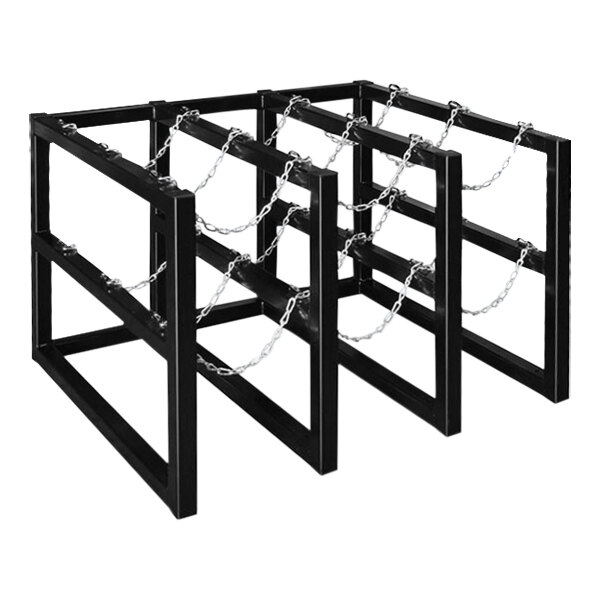 Justrite 44" x 38" x 30" Gas Cylinder Barricade Rack for 9 Vertical ...